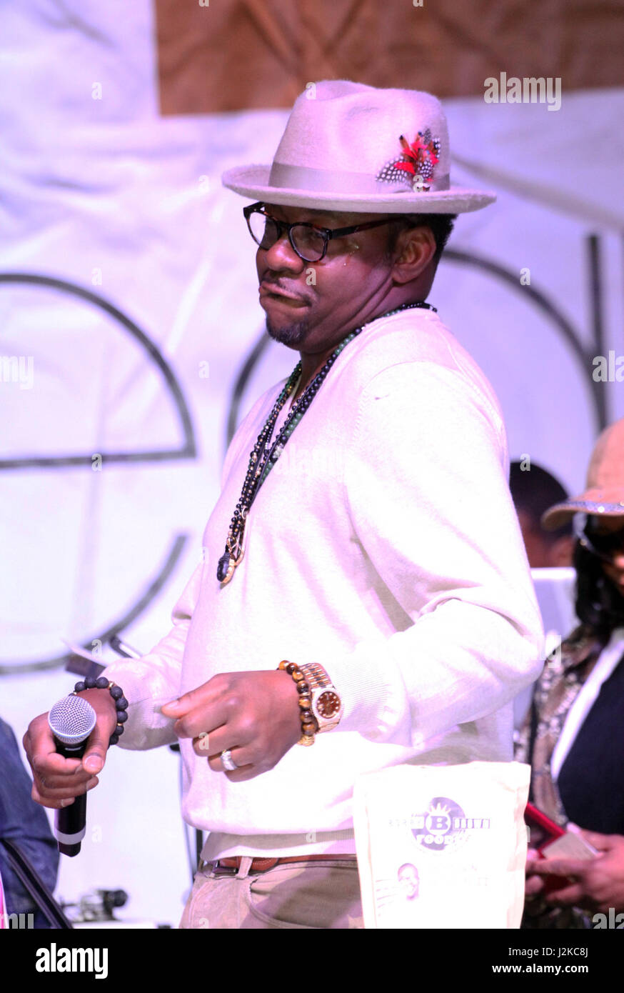 Bobby Brown promotes his merchandise at the BE EXPO 2017 at the PA ...