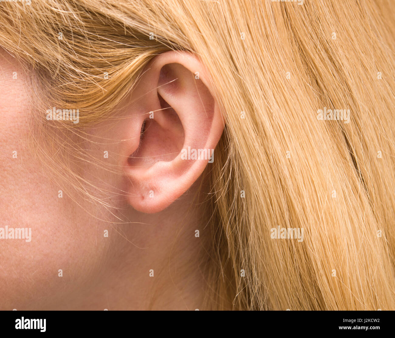 Female ear close-up Stock Photo - Alamy