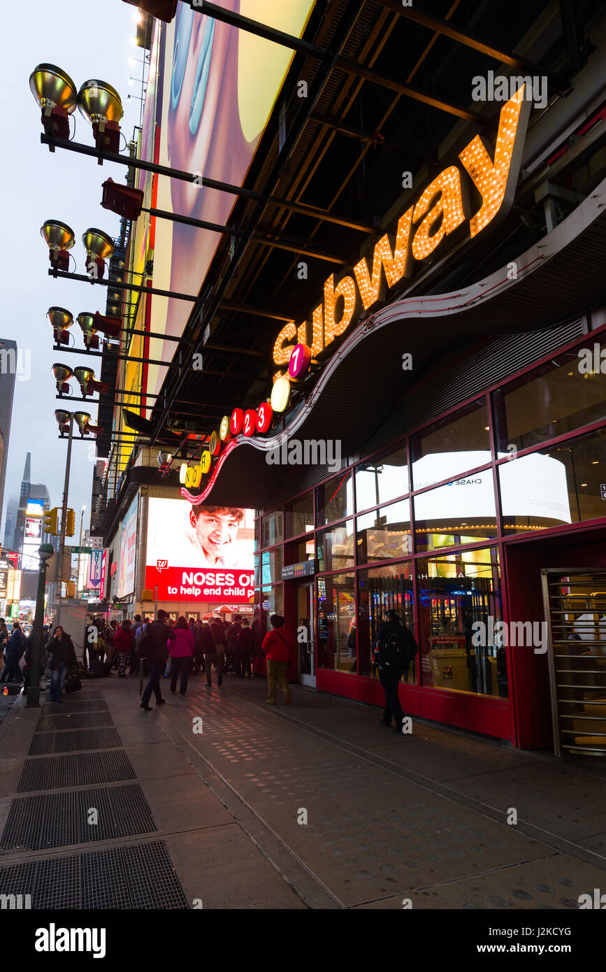 New york subway sign times square hi-res stock photography and images ...