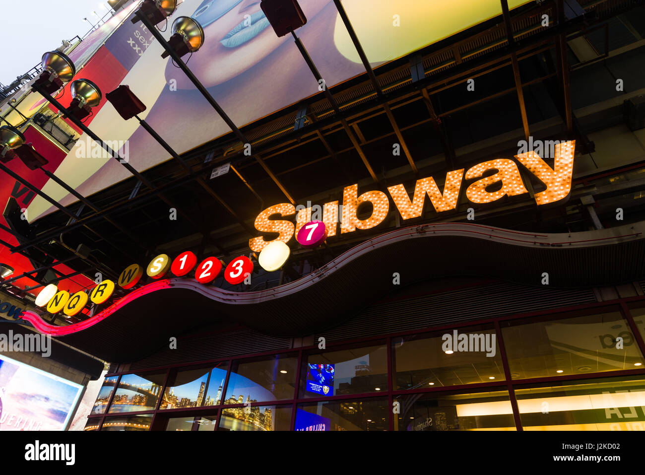 New york subway sign times square hi-res stock photography and images ...