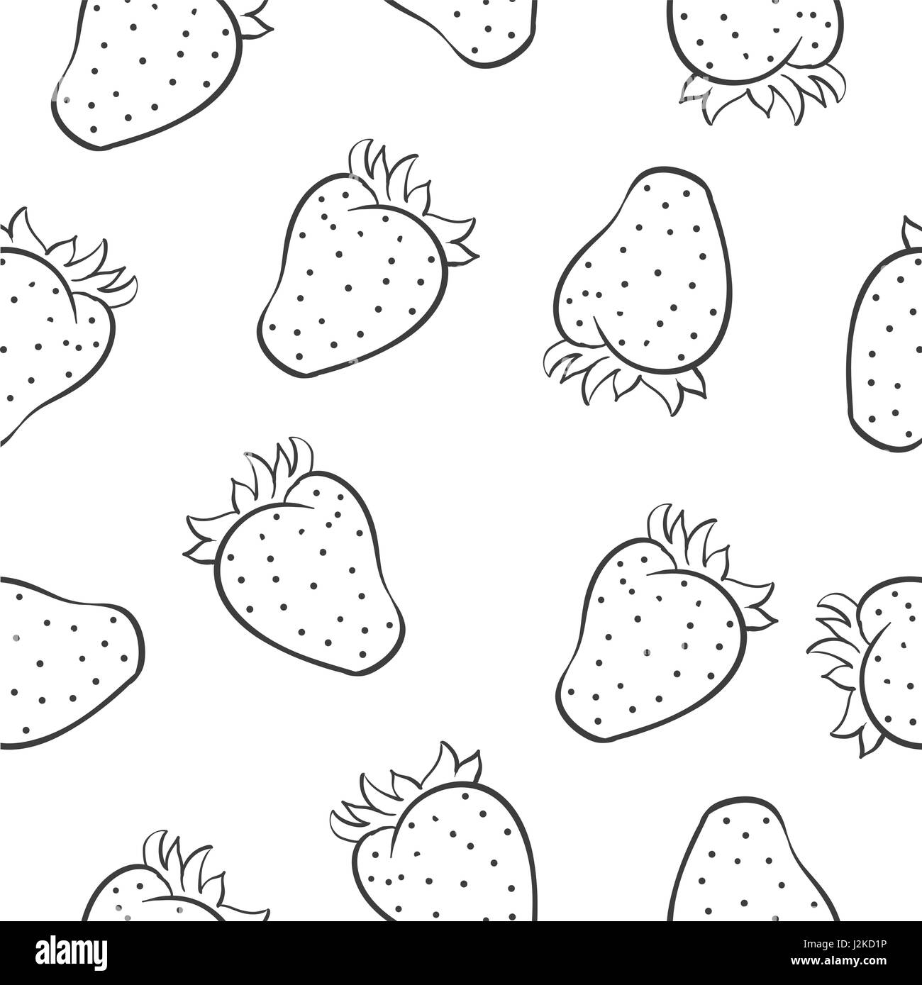 Doodle of strawberry fruit hand draw Stock Vector Image & Art - Alamy