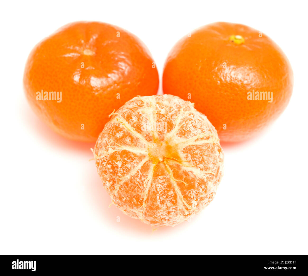 Tangerines on a white background Stock Photo - Alamy