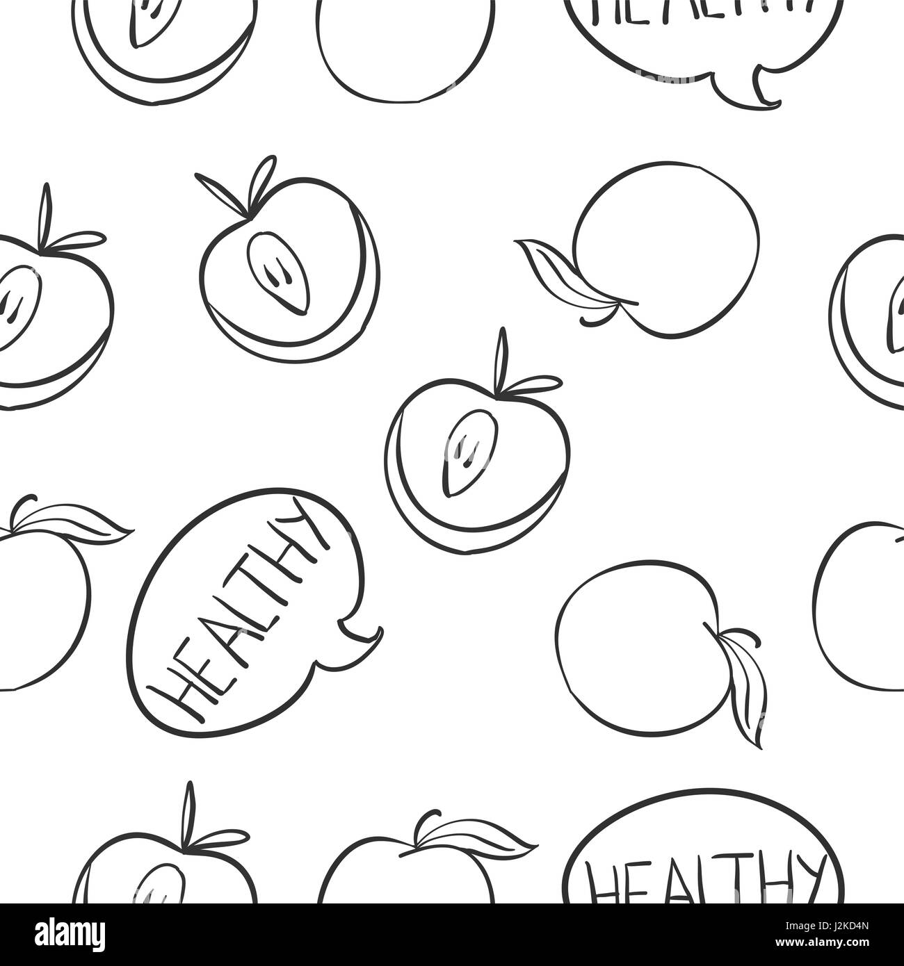 Doodle of apple fruit collection Stock Vector Image & Art - Alamy
