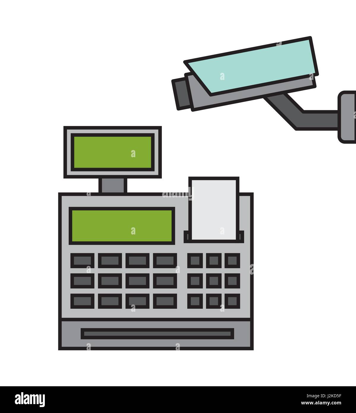 security camera with register machine Stock Vector Image & Art - Alamy
