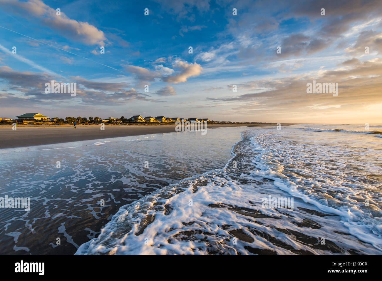 Skyline of beach homes at Isle of Palms, in Charleston South Carolina ...