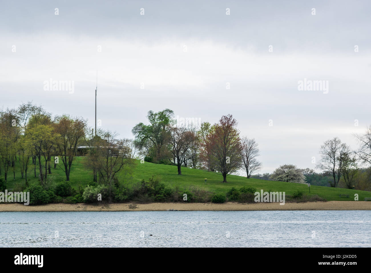 Trees blooming in codorus state park around lake marburg in hanover ...