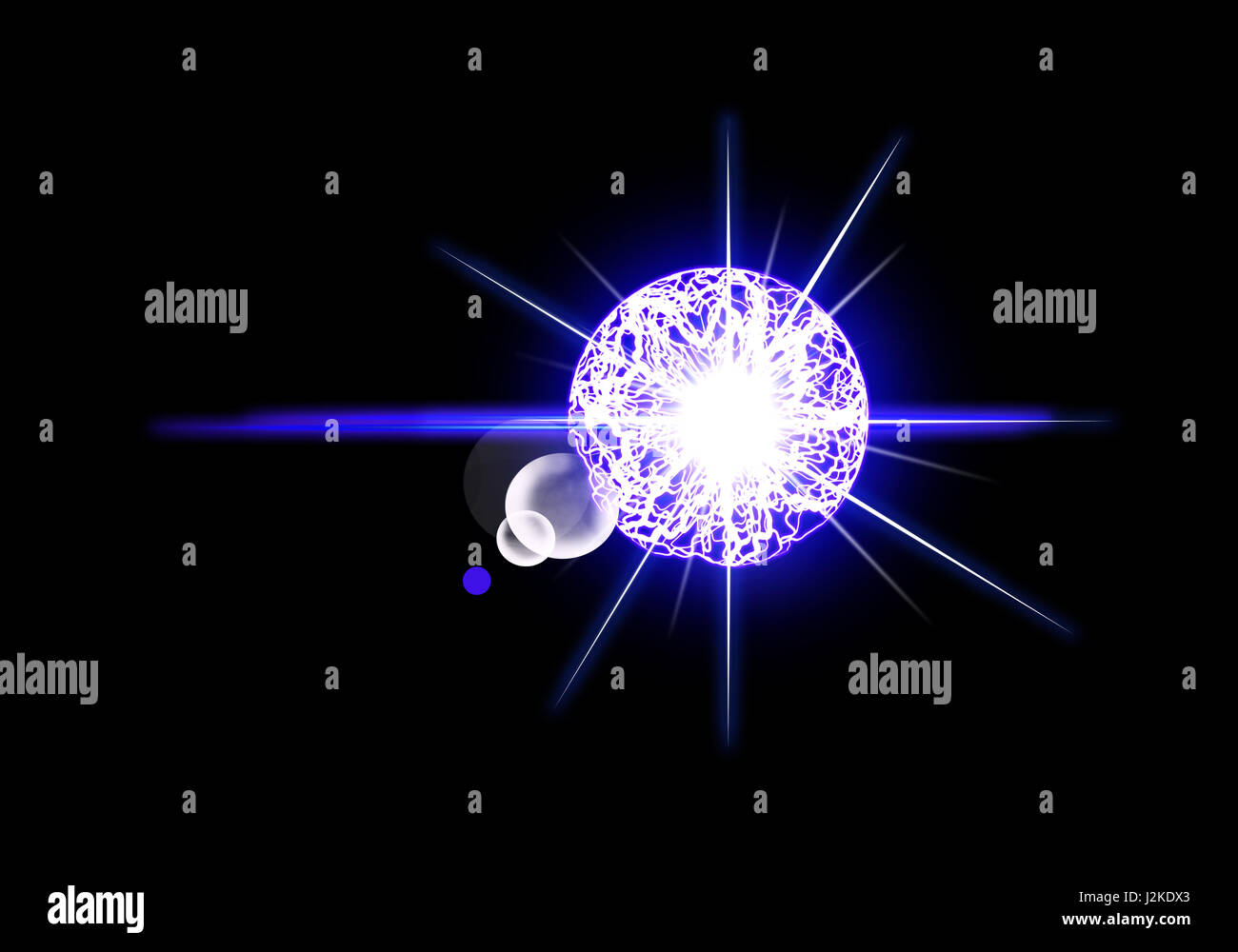 Optical Light Lens Flare and Star Effect, Realistic Flash with ...