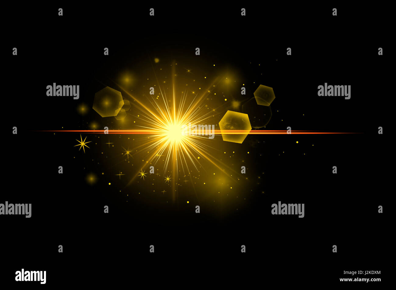 Optical Light Lens Flare and Star Effect, Realistic Flash with ...