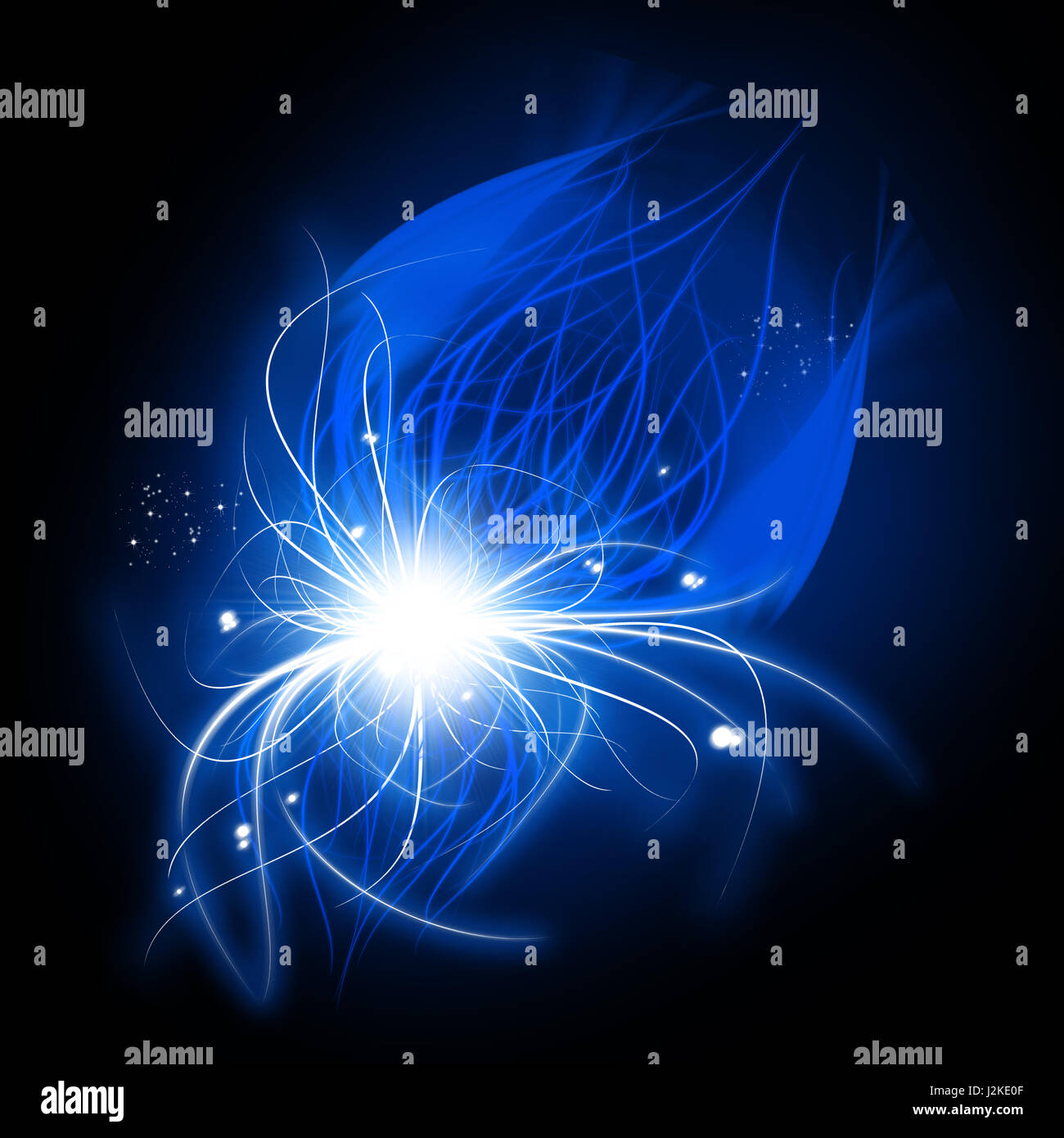 Bright Abstract Light Shape Fractal Effect, Shining Flare with Glowing ...