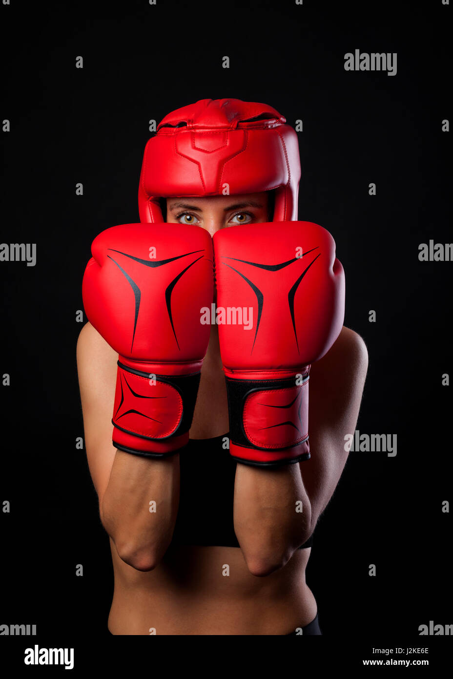 Female boxer, super woman concept Stock Photo - Alamy