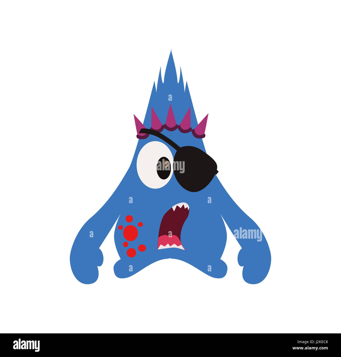 Scary Cool Monster Avatar - Animated Cartoon Character in Flat Vector ...
