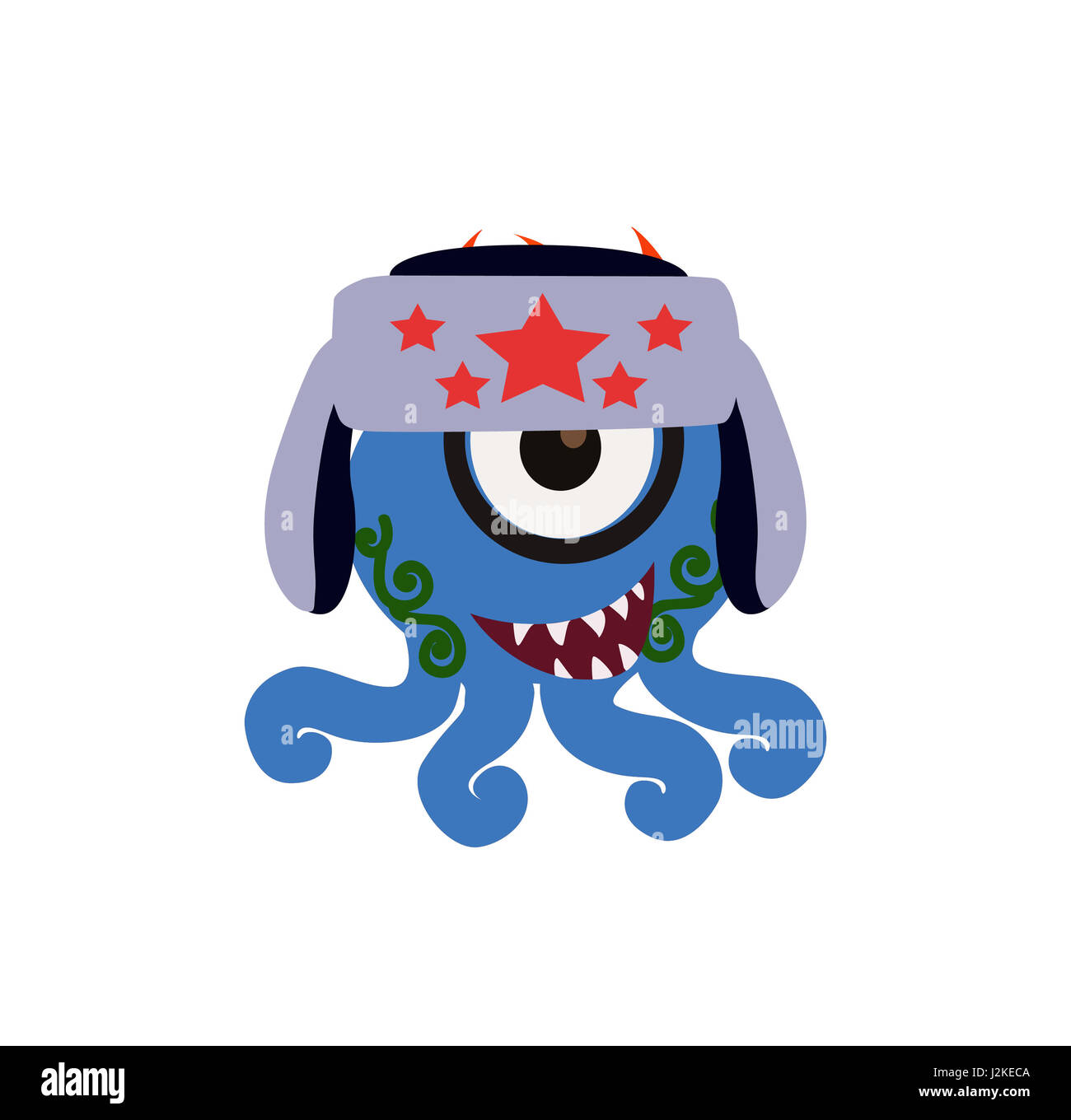 Cute and Funny Monster Avatar - Animated Cartoon Character in Flat ...