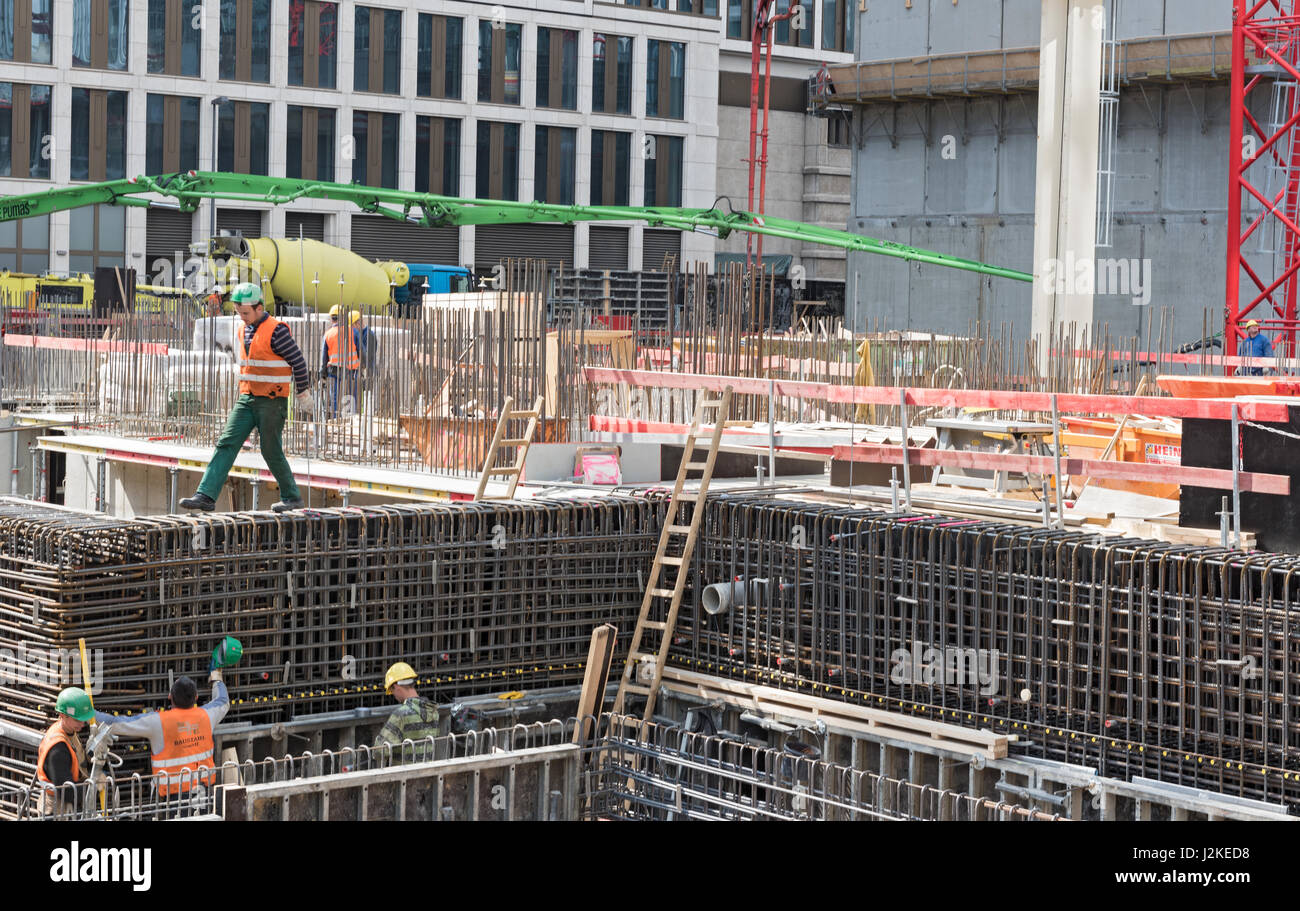 New construction of high-rise building in Frankfurt, Germany Stock ...