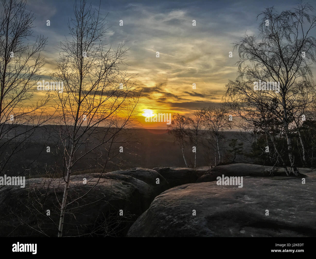 Landscapes, Rocks, great view over the forests. Sunset hiking in the ...