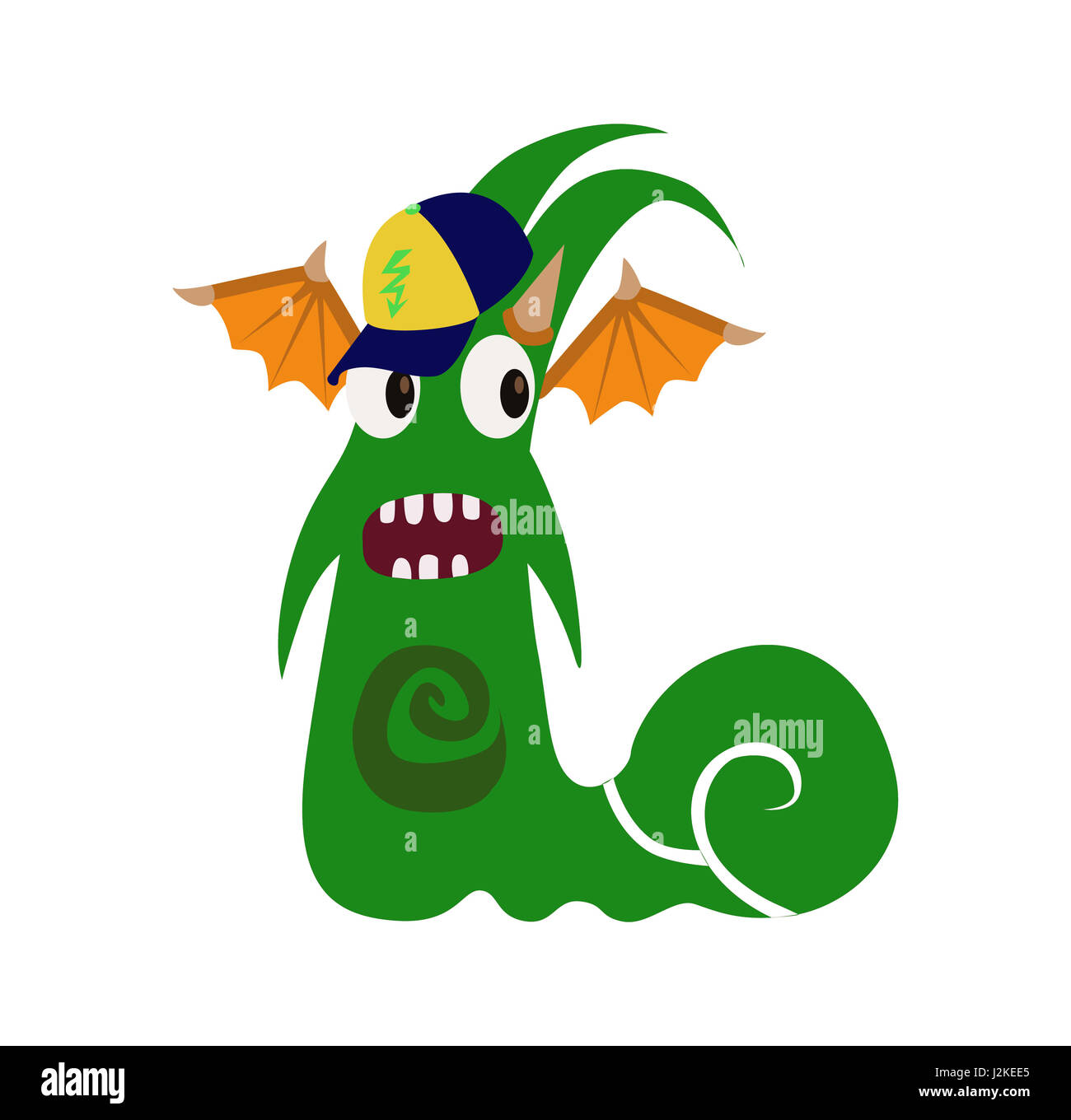 Scary Cool Monster Avatar - Animated Cartoon Character in Flat Vector ...