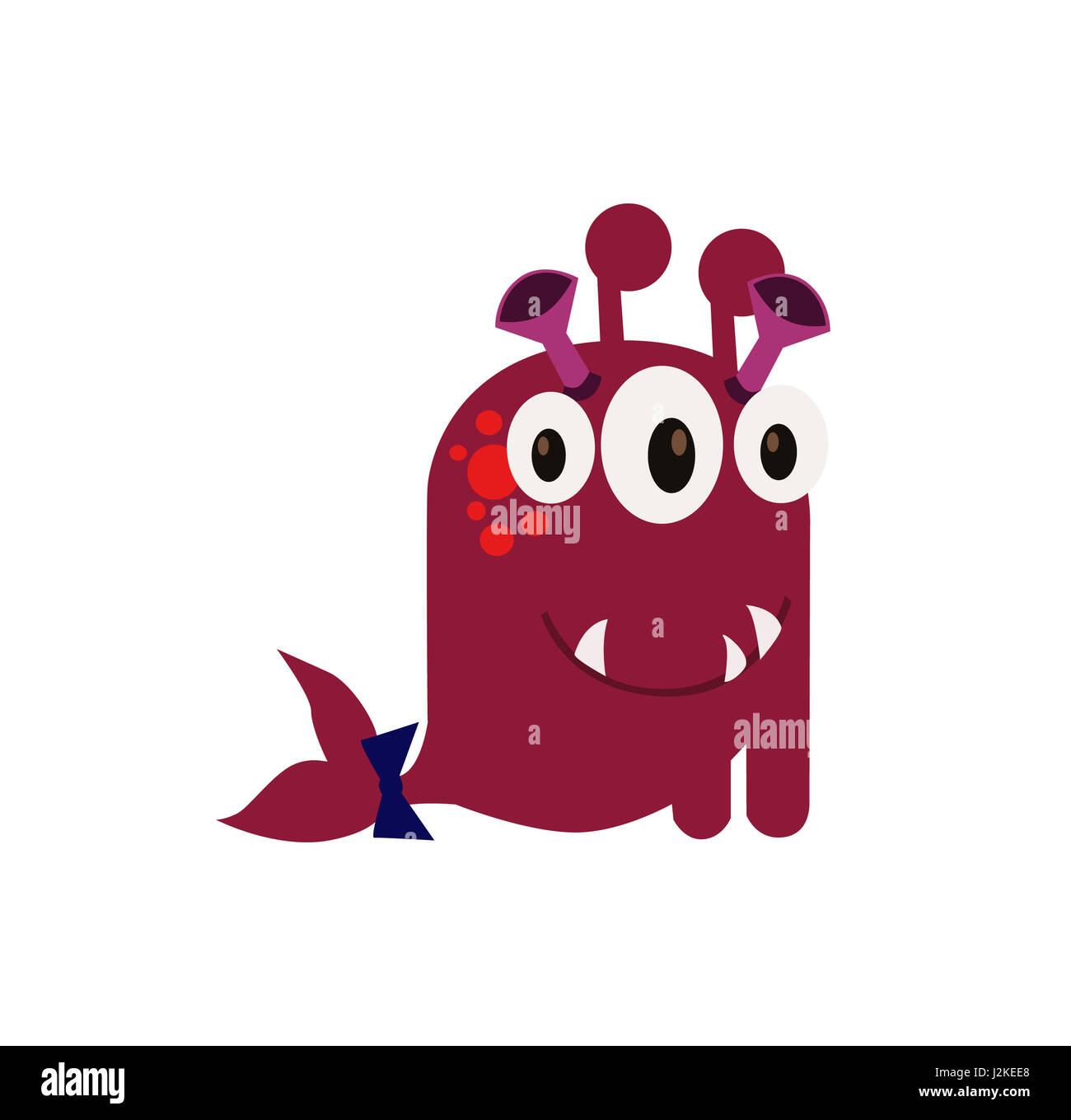 Cute and Funny Monster Avatar - Animated Cartoon Character in Flat ...