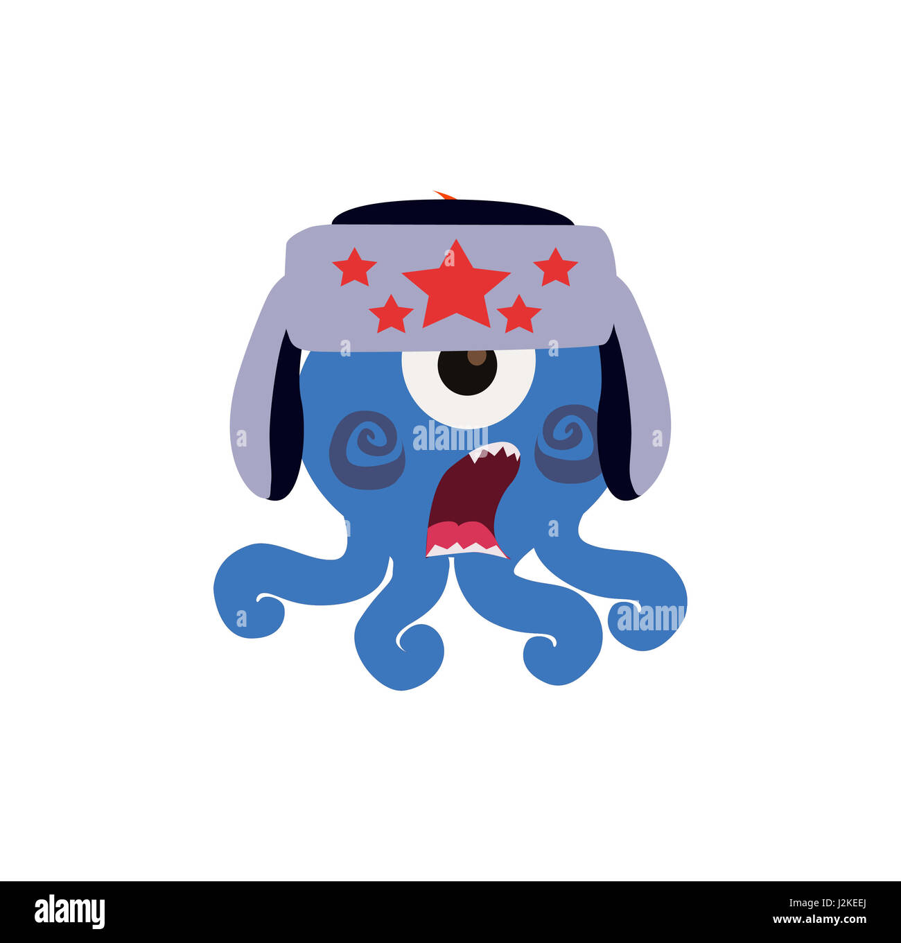 Scary Cool Monster Avatar - Animated Cartoon Character in Flat Vector ...