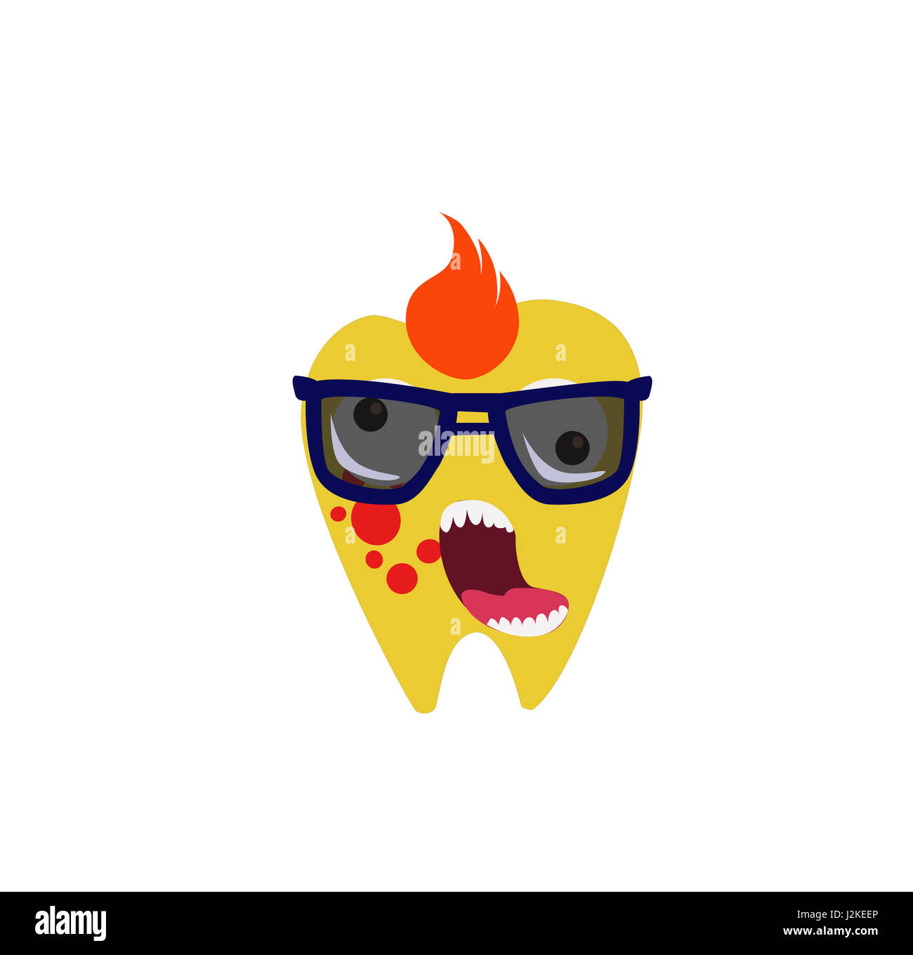 Scary Cool Monster Avatar - Animated Cartoon Character in Flat Vector ...