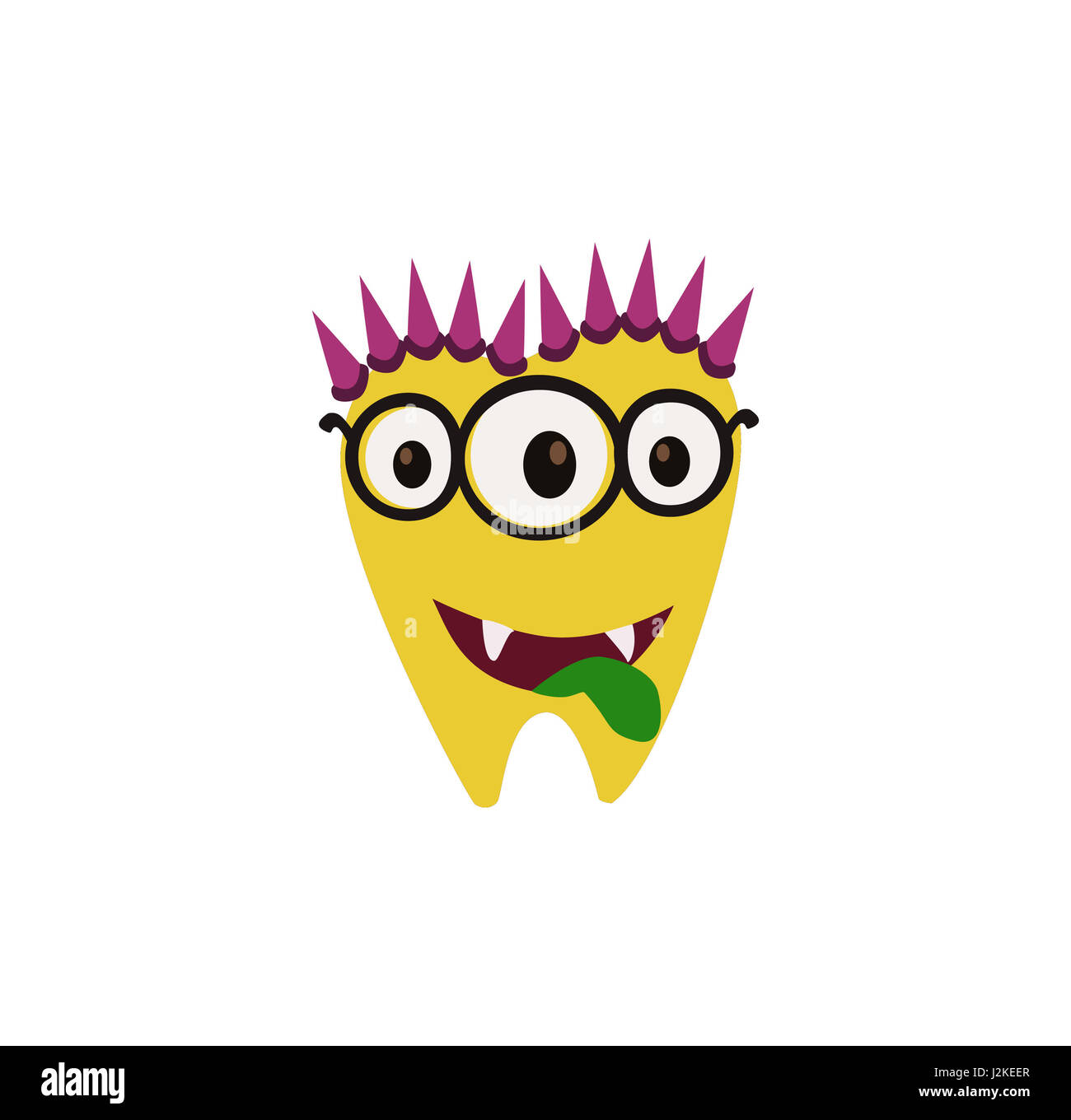 Scary Cool Monster Avatar - Animated Cartoon Character in Flat Vector ...