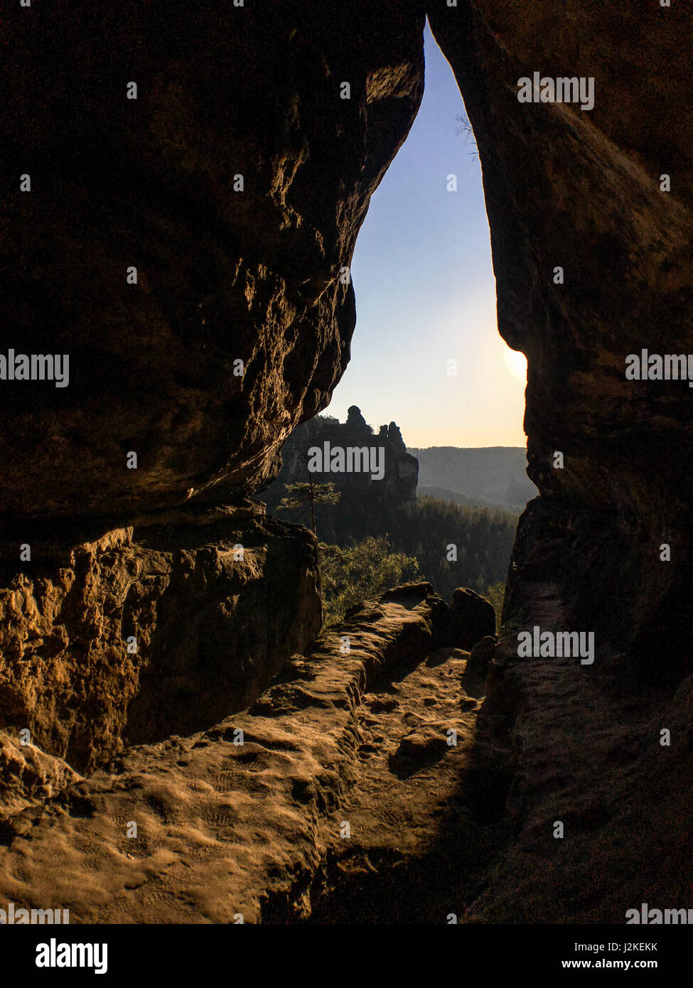 Landscapes, Rocks, great view over the forests. Hiking in the german ...