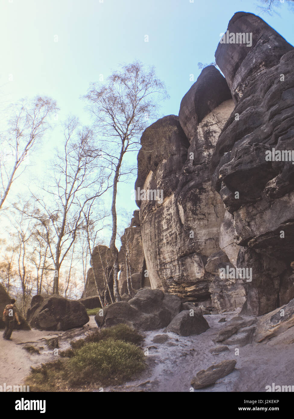 Landscapes, Rocks, great view over the forests. Hiking in the german ...