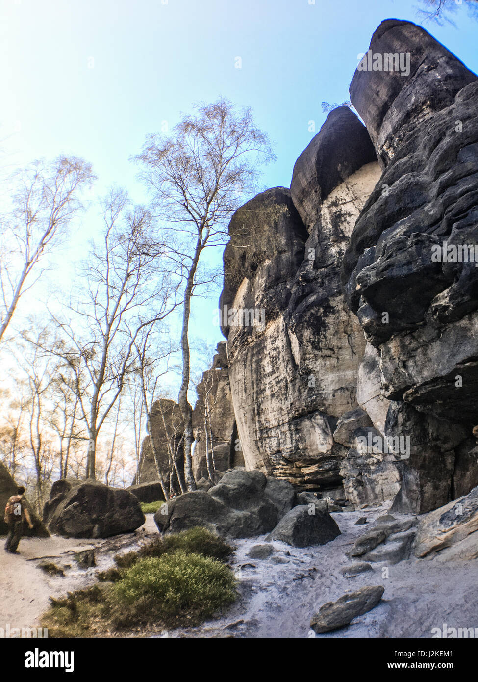 Landscapes, Rocks, great view over the forests. Hiking in the german ...