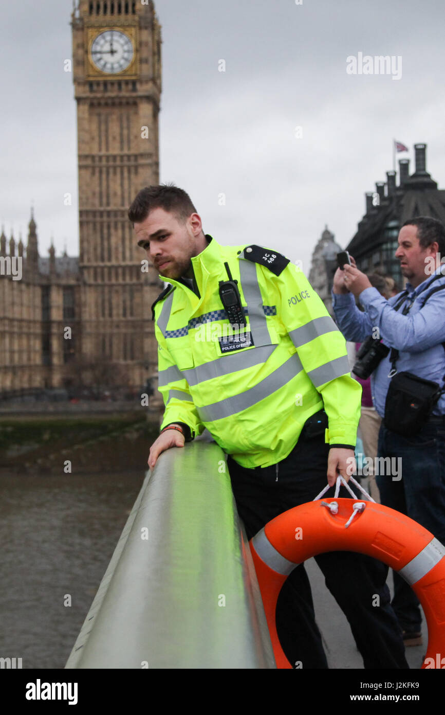 Emergency services are called to Westminster Bridge after it was ...