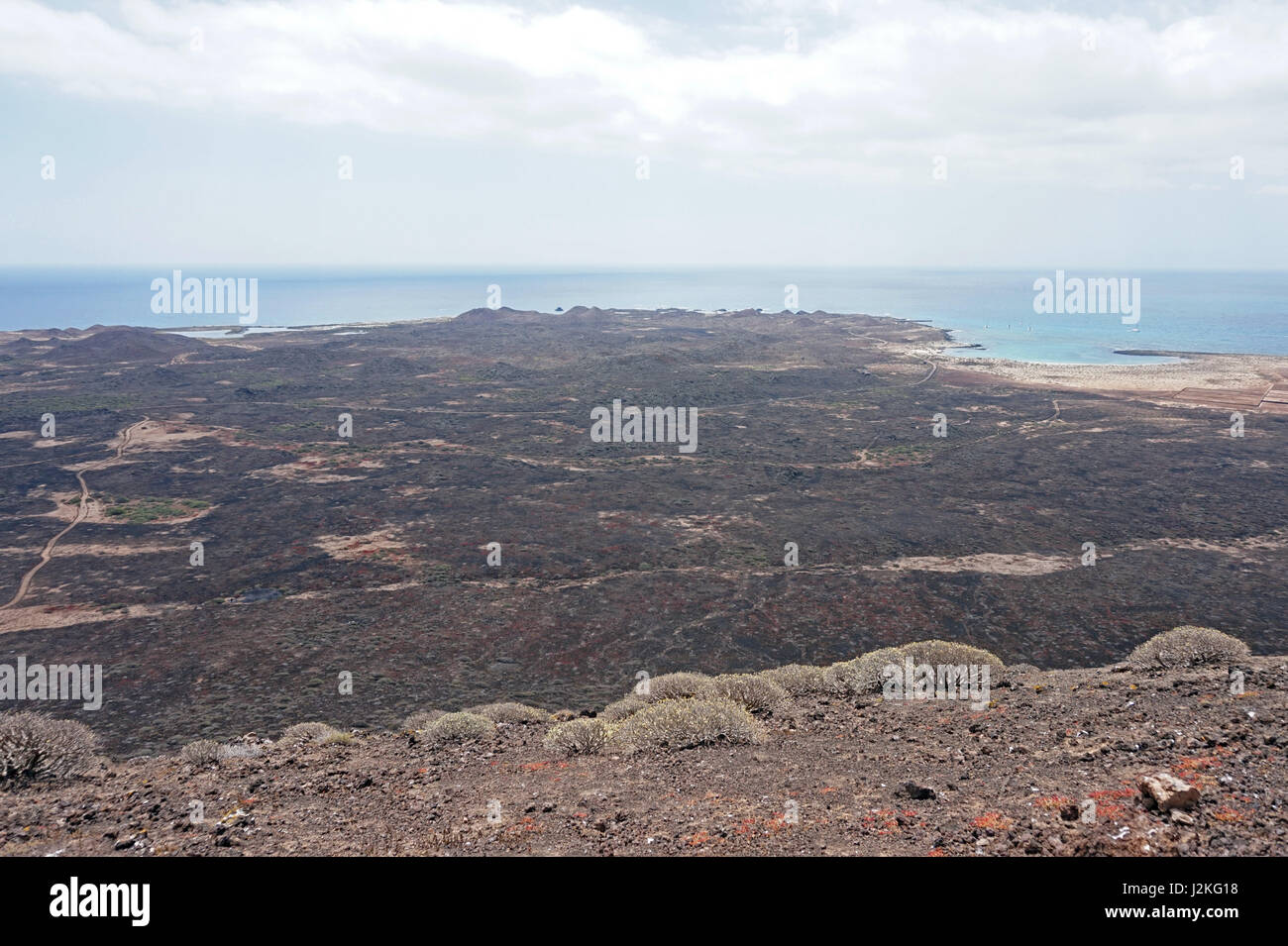 The volcano called Montaña La Caldera (the Cauldron Mountain) on Isla ...