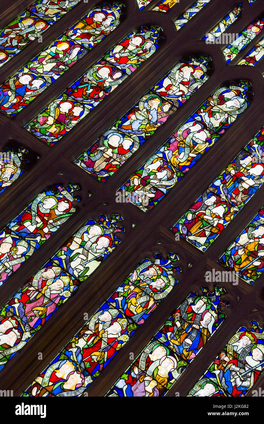 Sherborne abbey stained glass window hi-res stock photography and ...