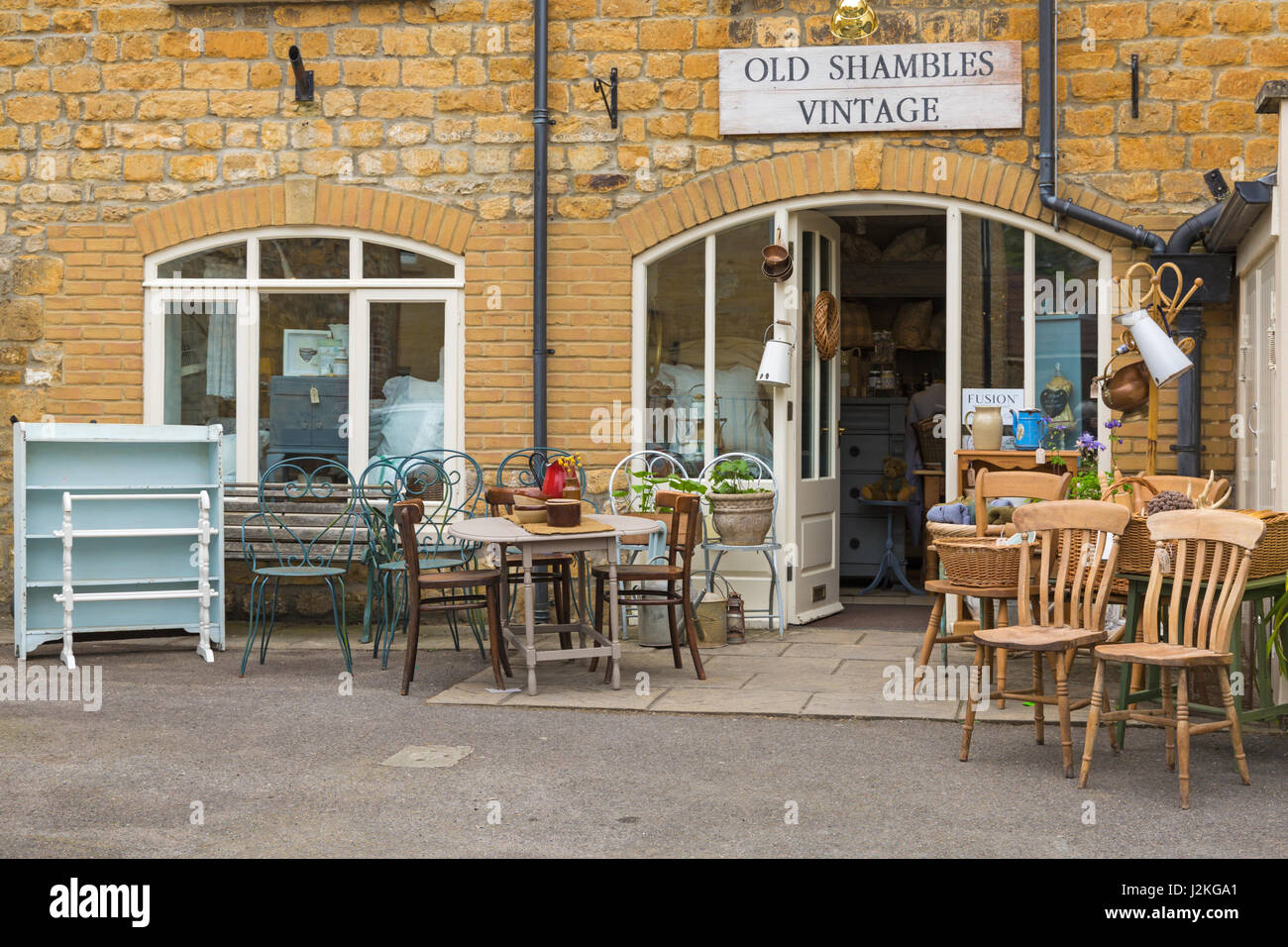 Old Shambles Vintage Shop at Sherborne, Dorset, England UK in April ...