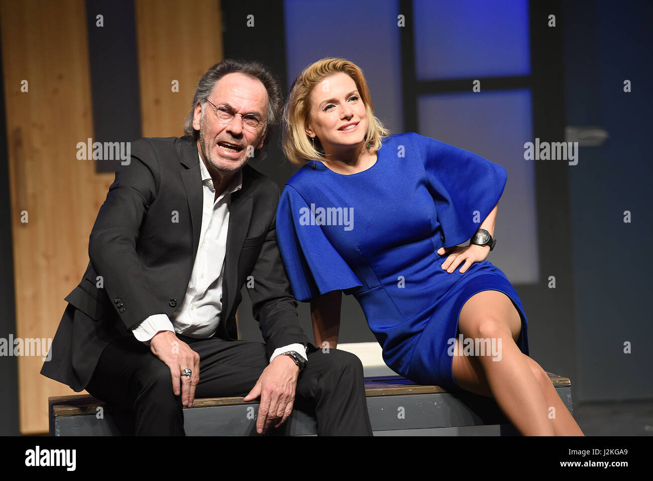 Press rehearsal of the play 'Aufguss' at Theater am Kurfuerstendamm ...