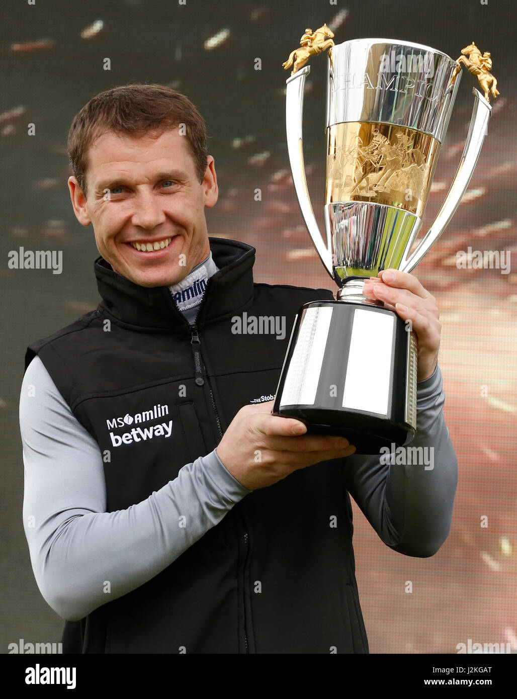 Champion national hunt jockey trophy hi-res stock photography and ...
