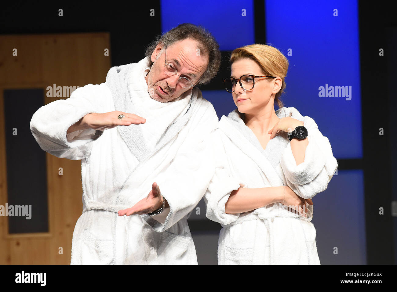 Press rehearsal of the play 'Aufguss' at Theater am Kurfuerstendamm ...