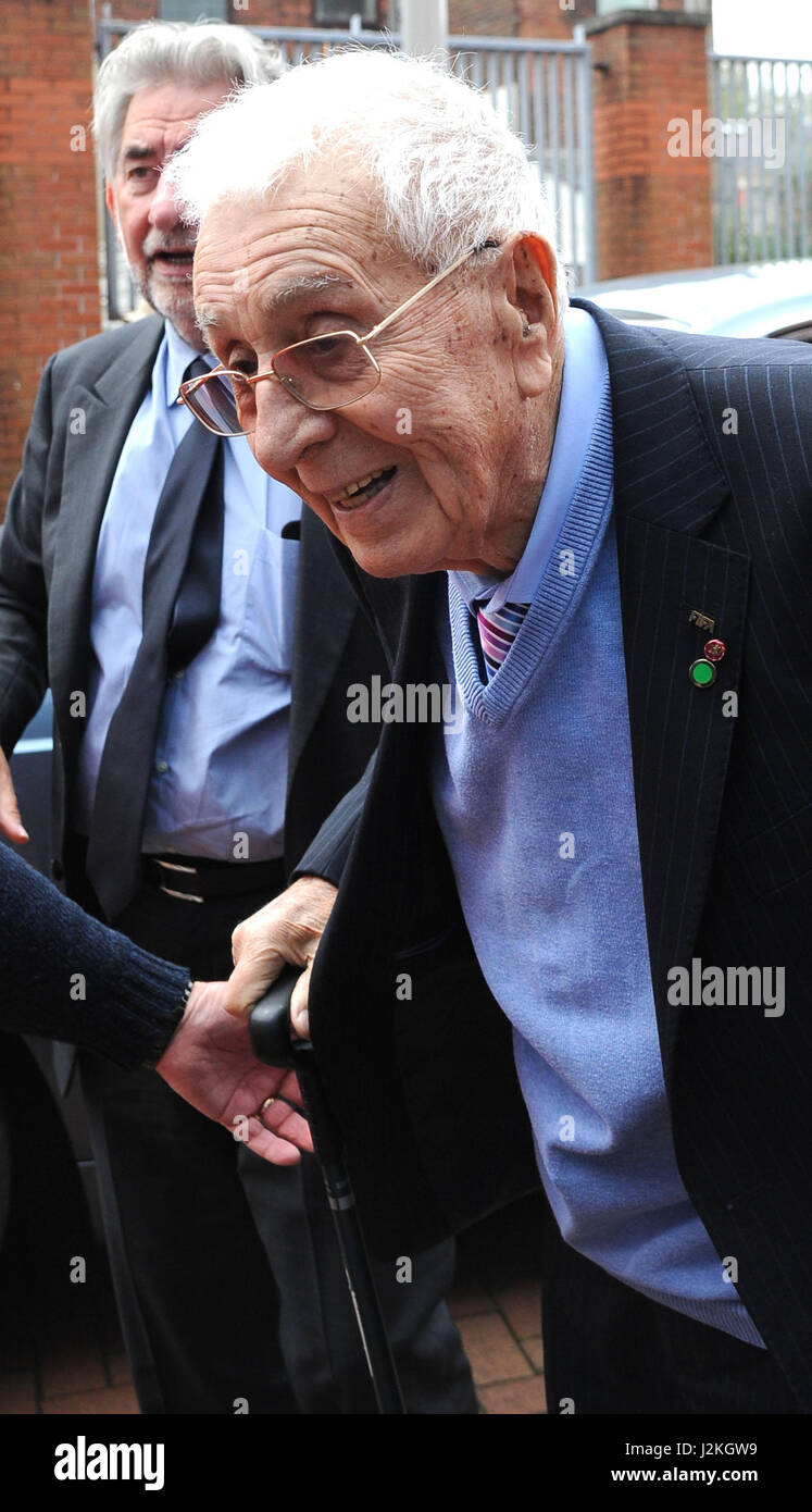 Former Aston Villa chairman Doug Ellis arrives for the Sky Bet ...