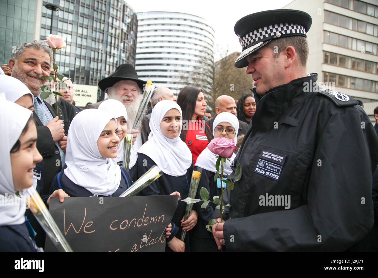 Colleagues of PC Keith Palmer, who was killed by the terrorist attack ...