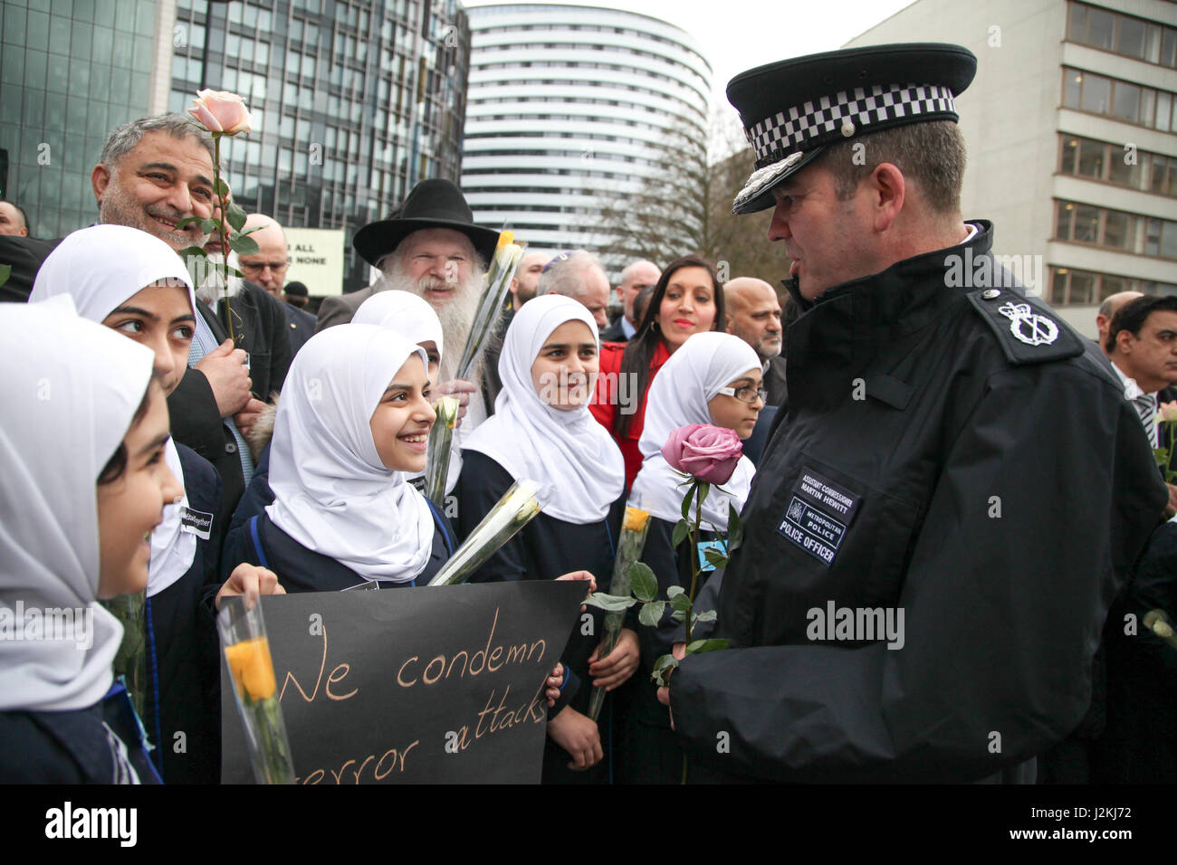 Colleagues of PC Keith Palmer, who was killed by the terrorist attack ...