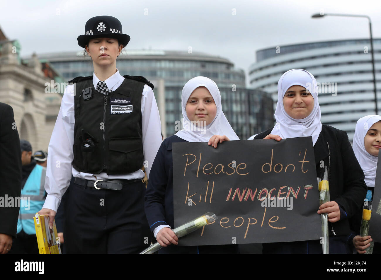 Colleagues of PC Keith Palmer, who was killed by the terrorist attack ...
