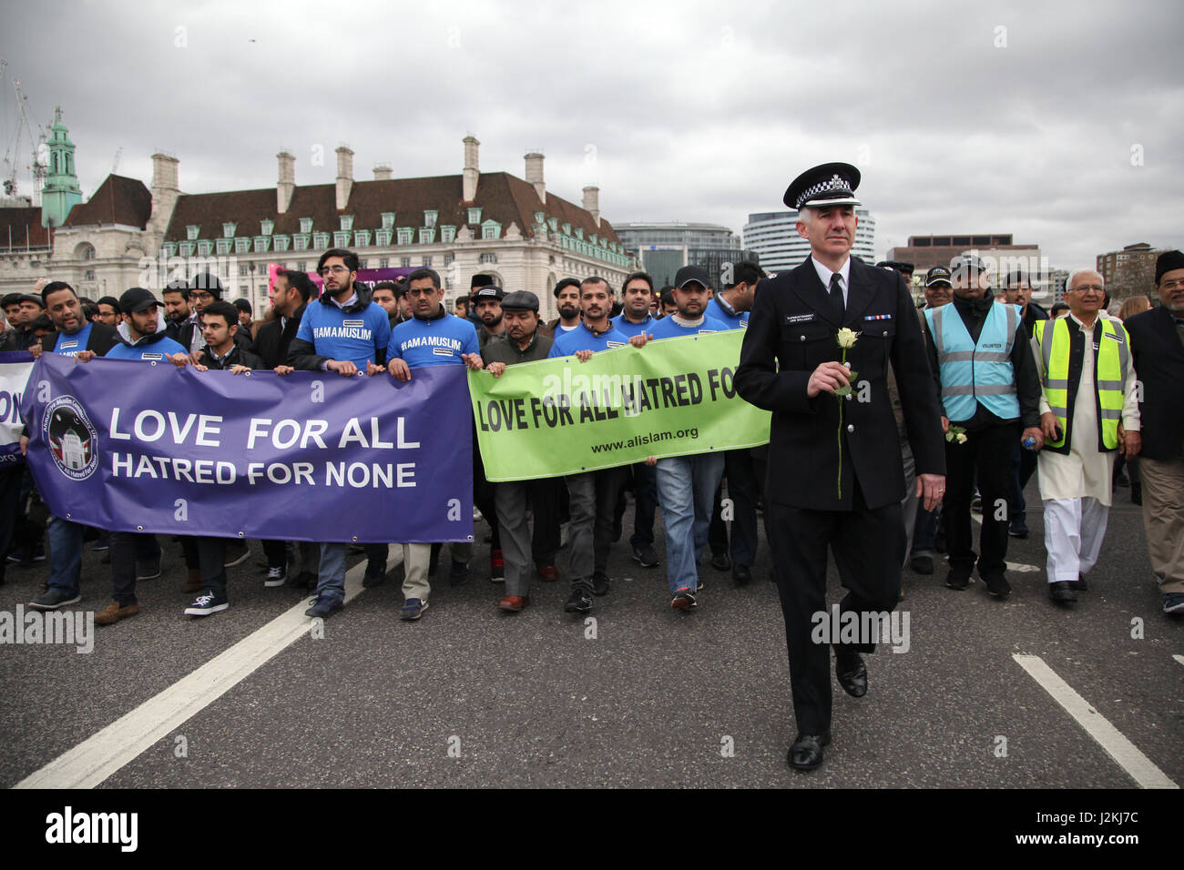 Colleagues of PC Keith Palmer, who was killed by the terrorist attack ...