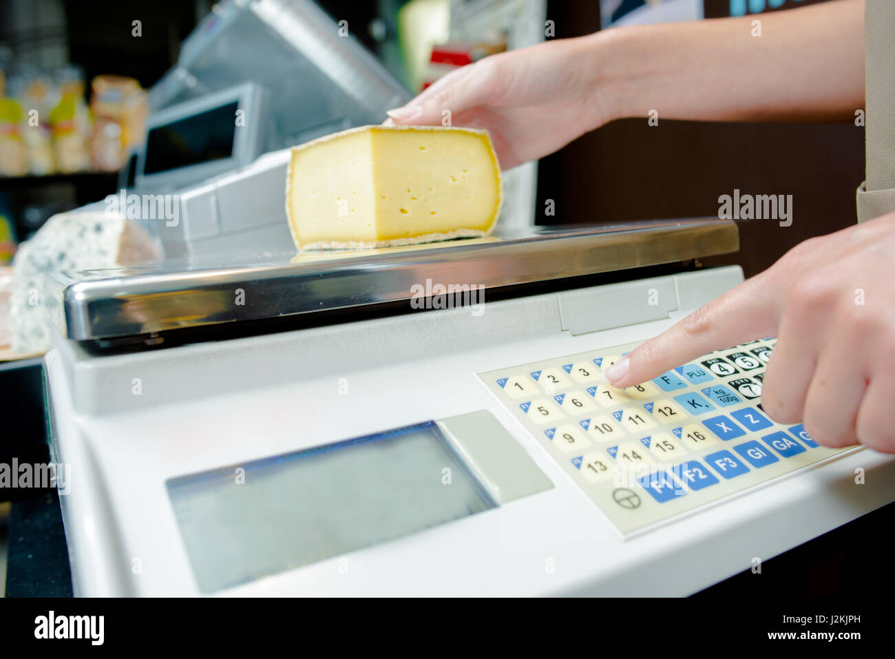 Deli scale weigh food hi-res stock photography and images - Alamy