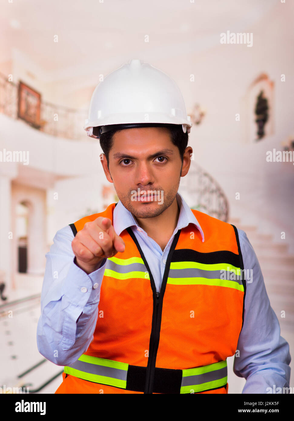 Engineer thinking at construction site Stock Photo - Alamy
