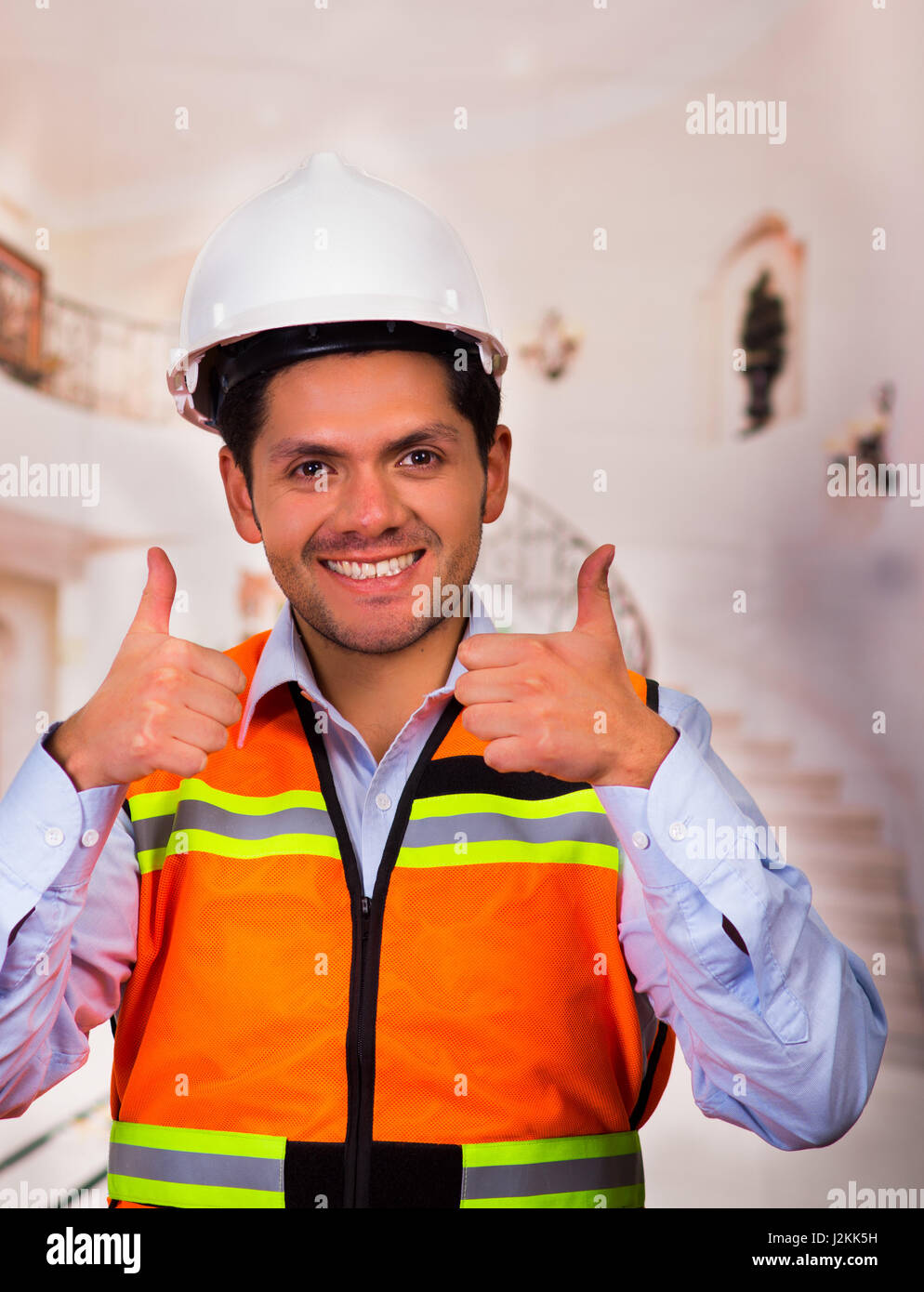 Engineer thinking at construction site Stock Photo - Alamy