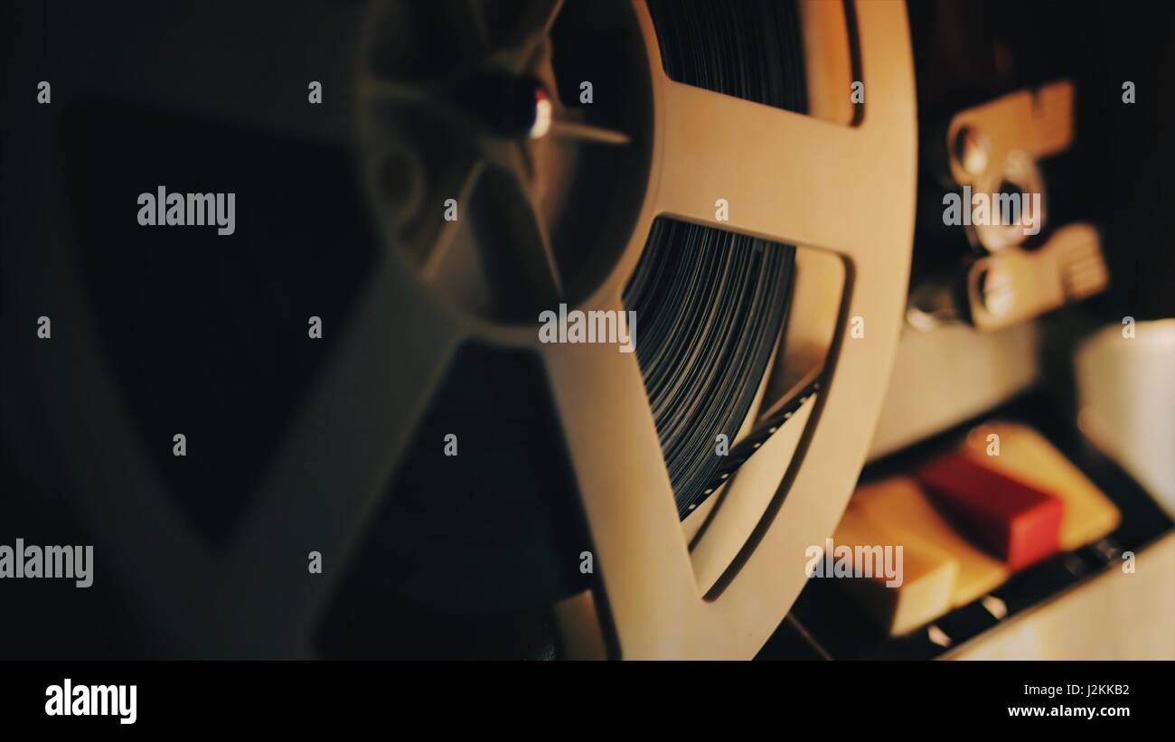 Mechanism of film projector, Front view of an old-fashioned antique ...