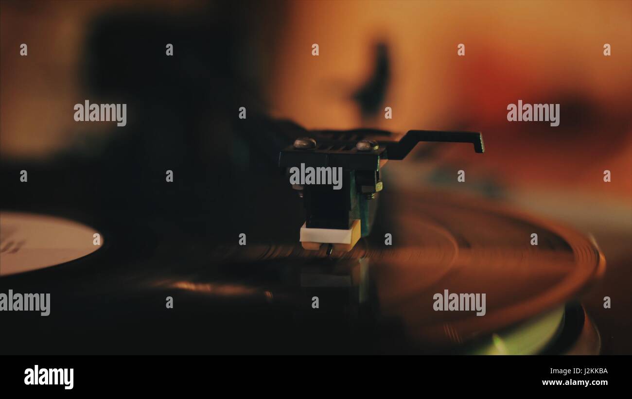 Record player turntable stock footage. A record player turntable with ...