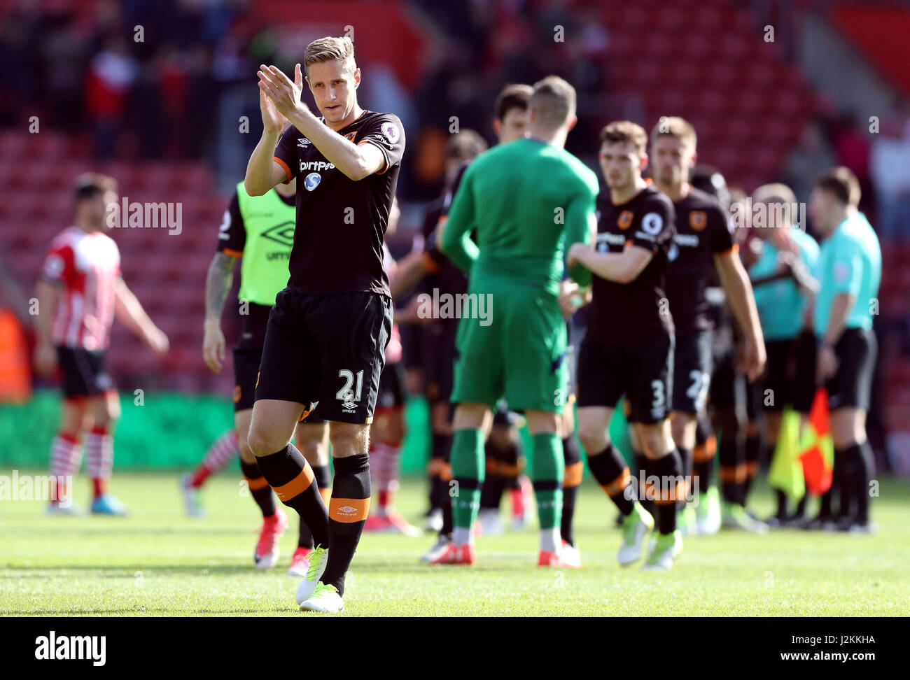 Hull City's Michael Dawson after the Premier League match at St Mary's ...