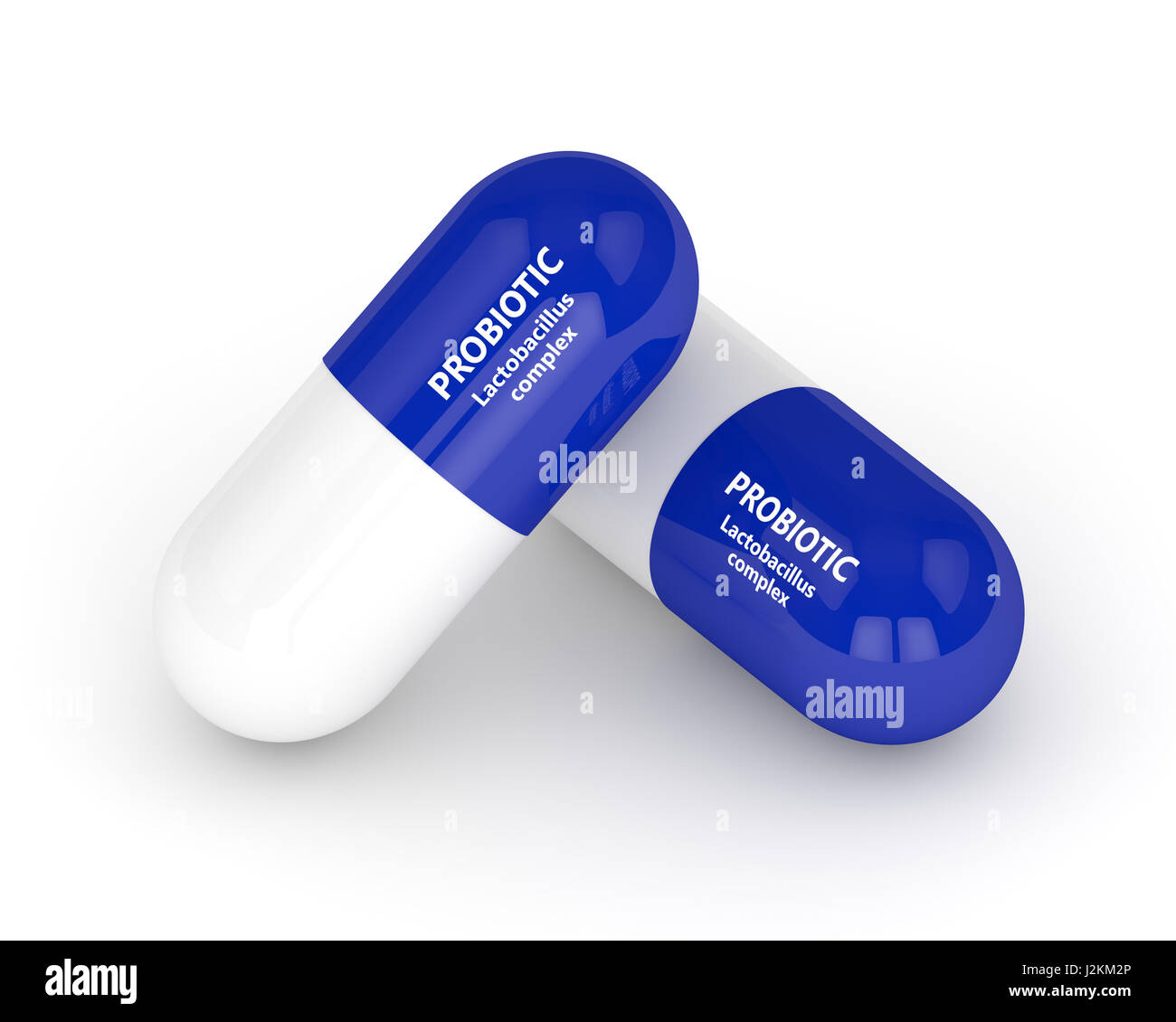 3d render of probiotic pills isolated over white background Stock Photo ...