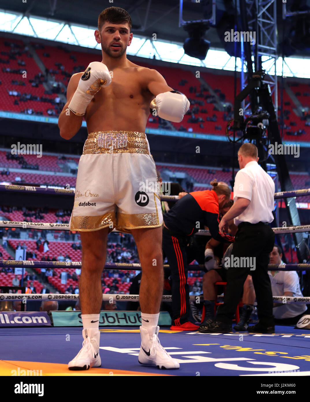 Joe Cordina following his Super Featherweight victory over Sergej Vib ...