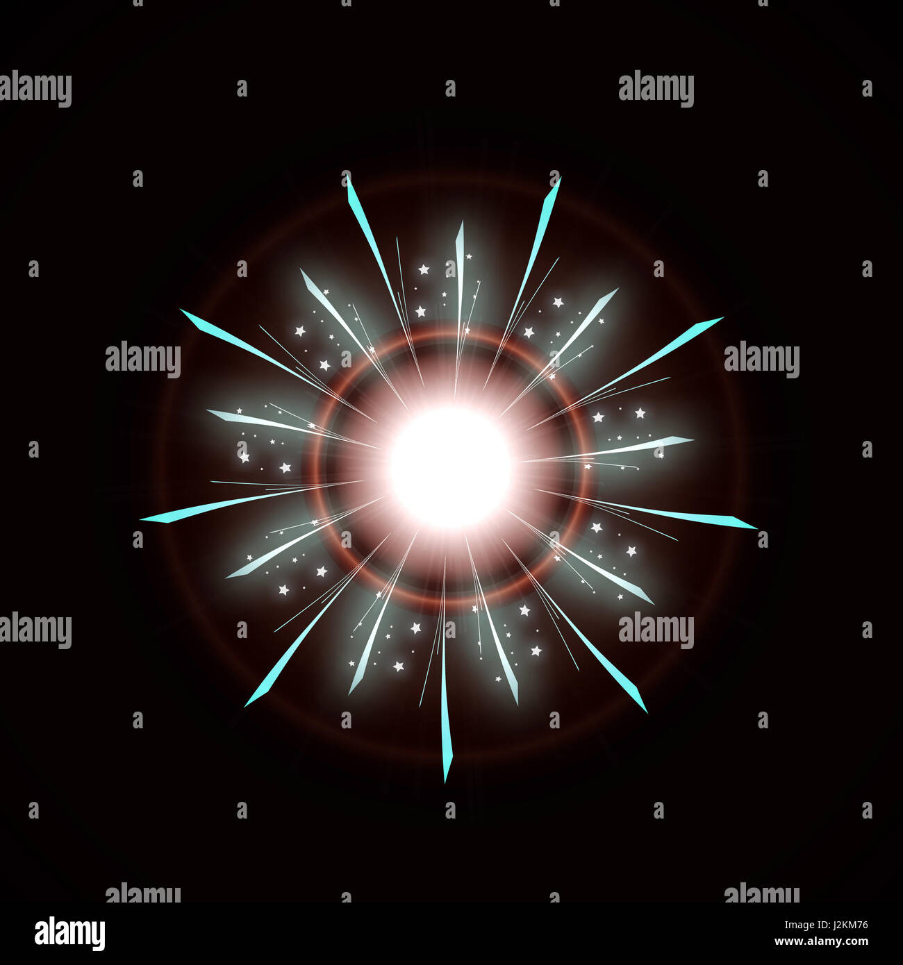 Bright Star Burst Light Effect with Glittering, Glowing Sparkles ...