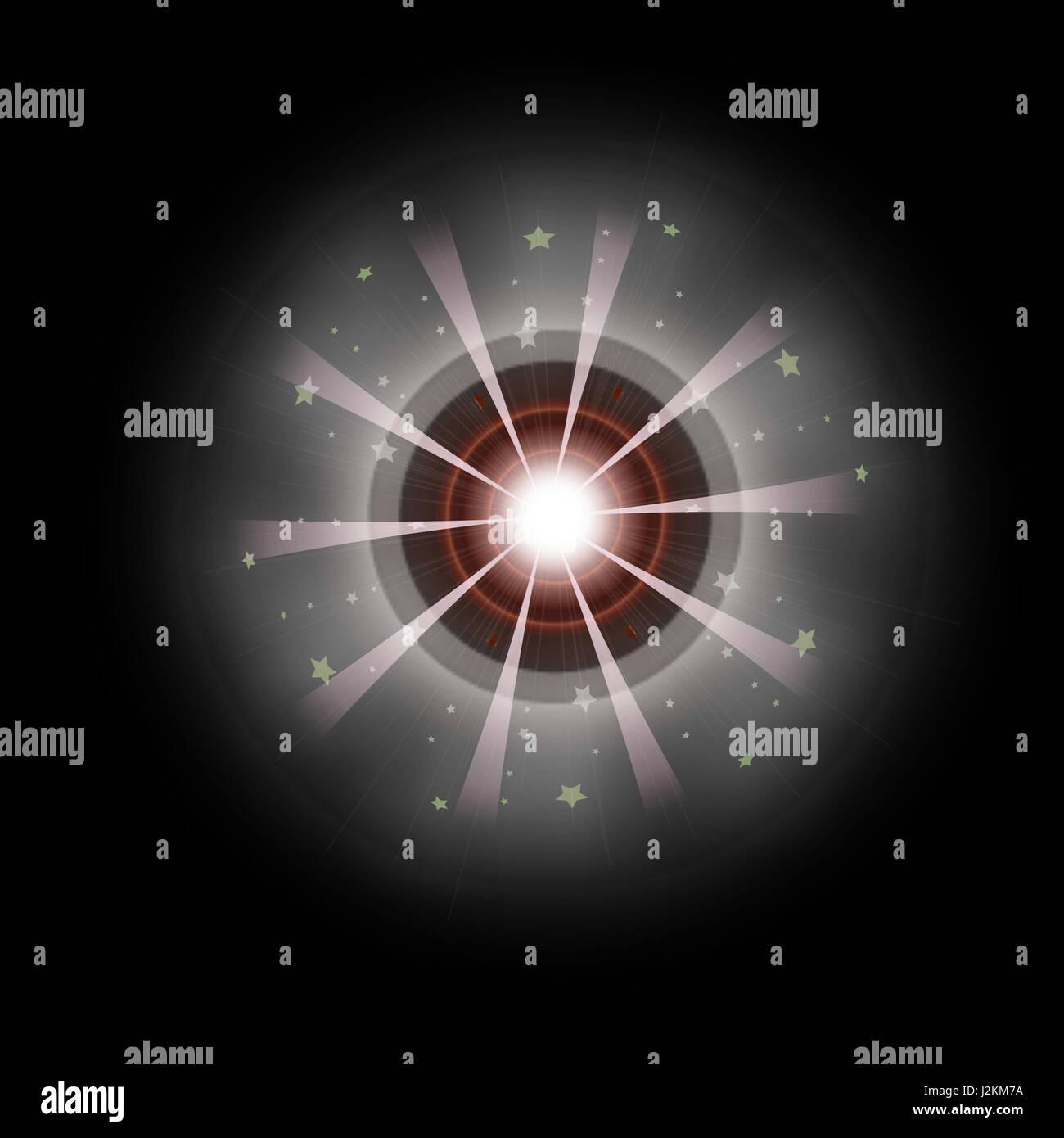 Bright Star Burst Light Effect with Glittering, Glowing Sparkles ...