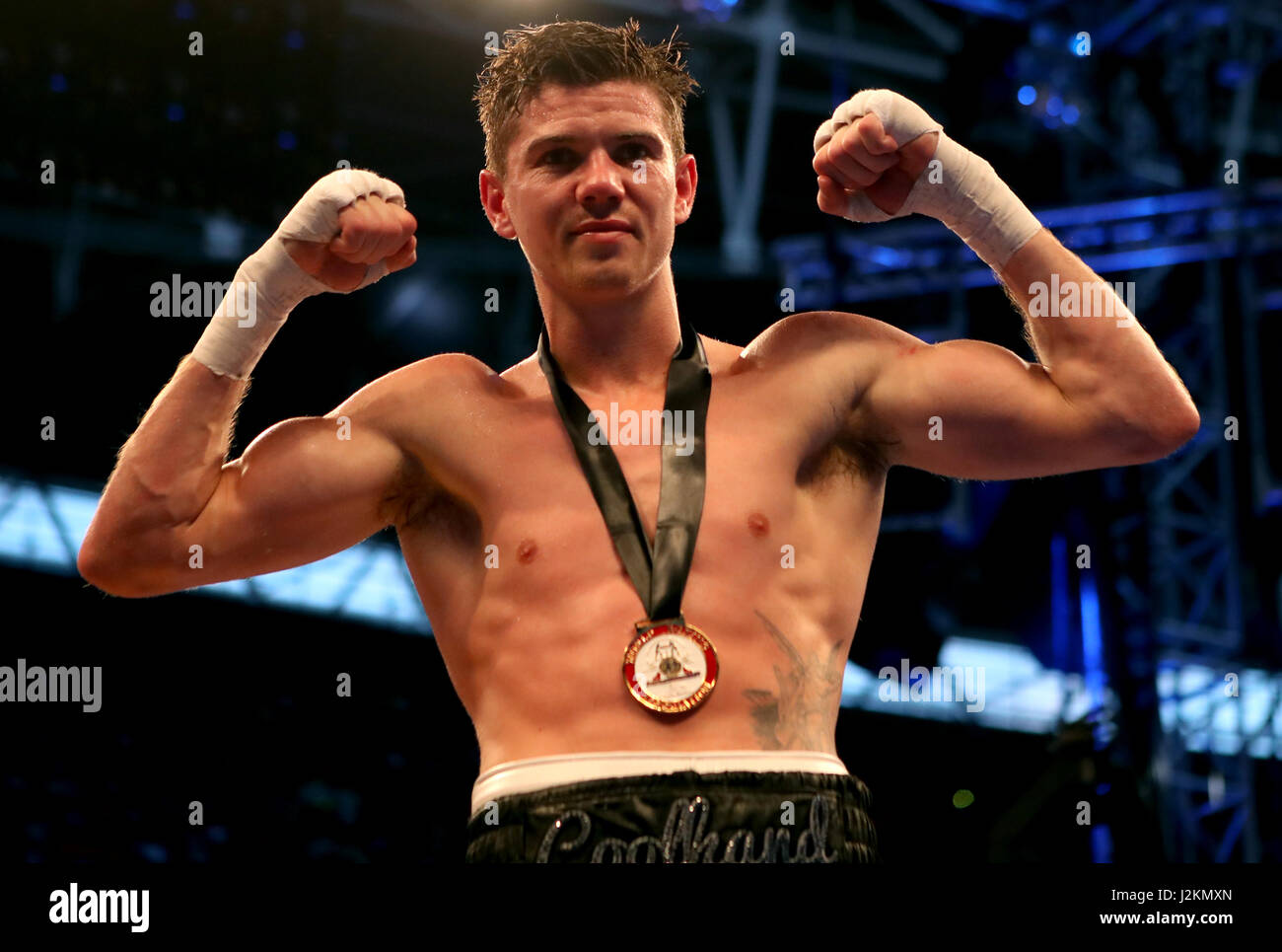 Luke Campbell celebrates victory over Darleys Perez following their WBA ...
