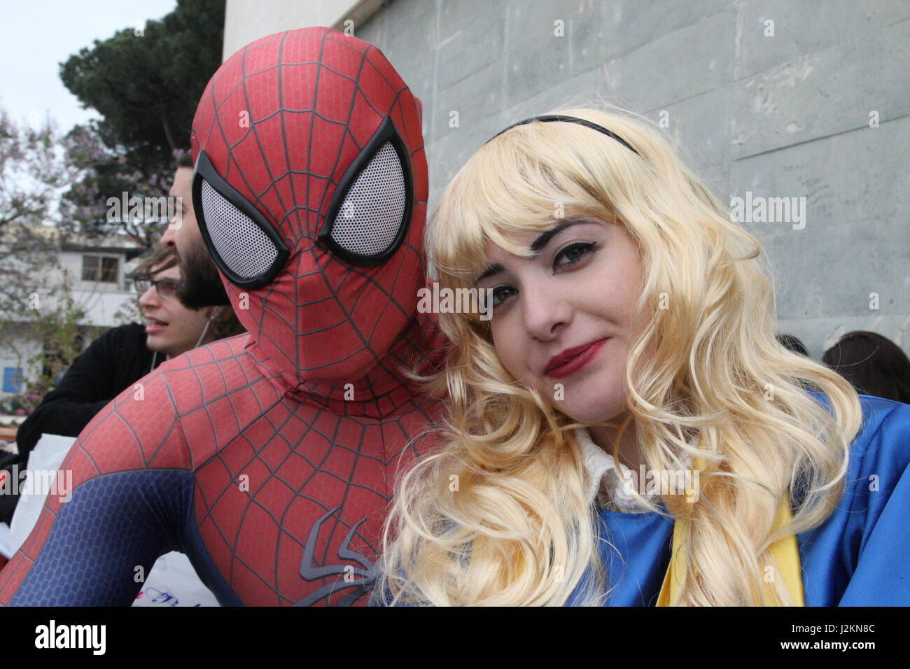 Naples, Italy. 28th Apr, 2017. The Comicon 2017 in Naples a comic book ...